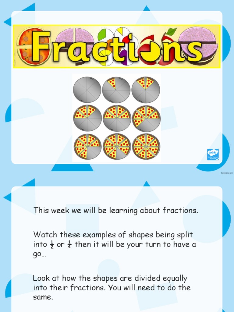 Learn Fractions with Shapes | PDF