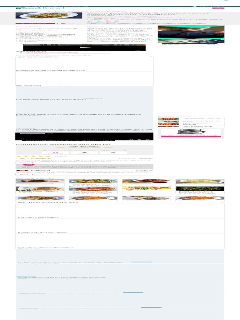 Warm Pearl Barley & Roasted Carrot Salad With Dill Vinaigrette Recipe BBC Good Food | PDF | Dill ...