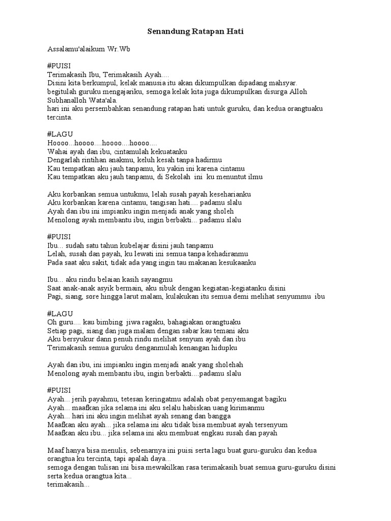 Senandung Ratapan Hati | PDF