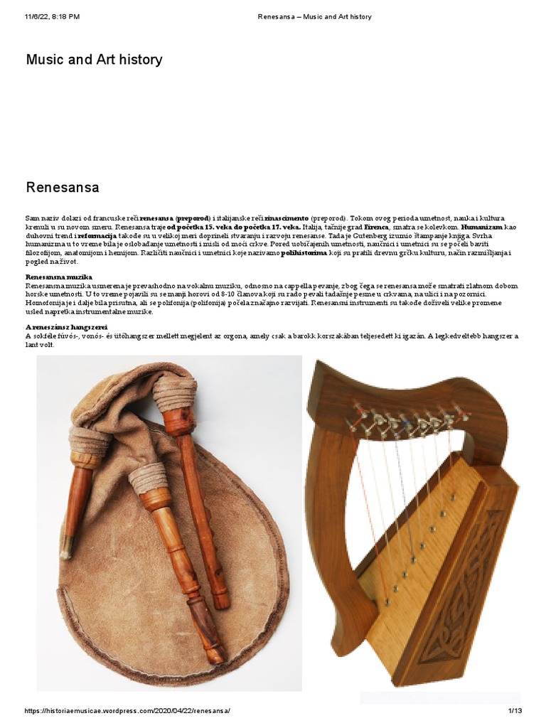 Renesansa - Music and Art History | PDF