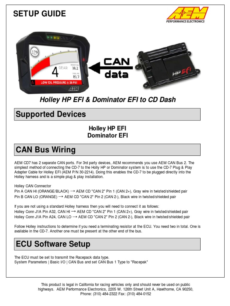 30-2214-Holley-Dominator-HP to-AEM-CD-Dash PNP-Harness-Instructions | Download Free PDF ...