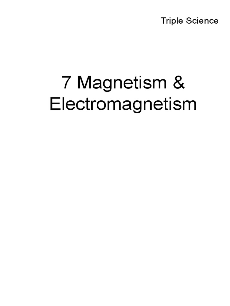 7 Magnetism and Electromagnetism | PDF | Transformer | Inductor