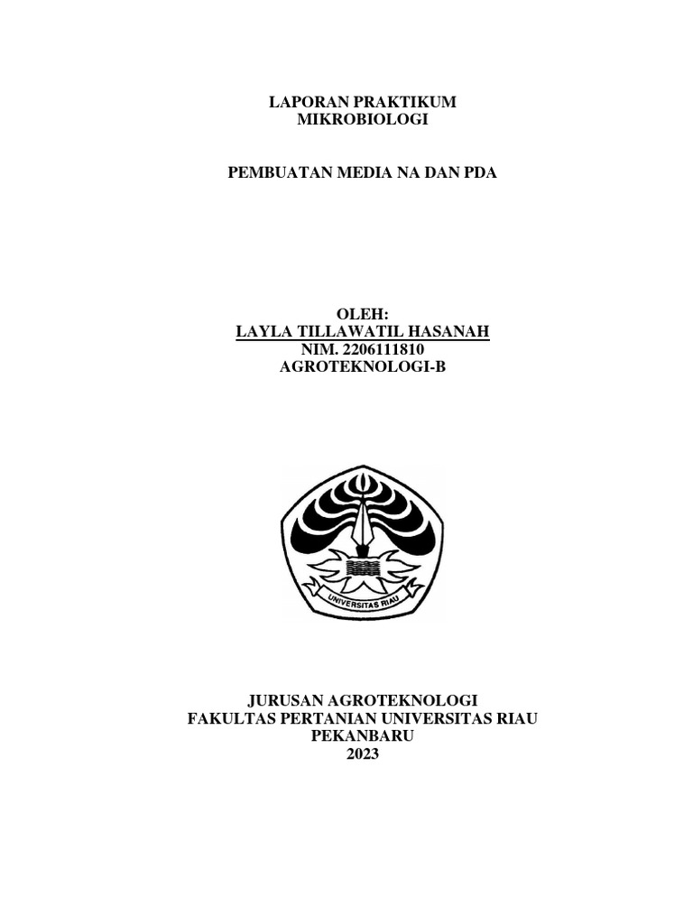 Pembuatan Media NA Dan PDA | PDF