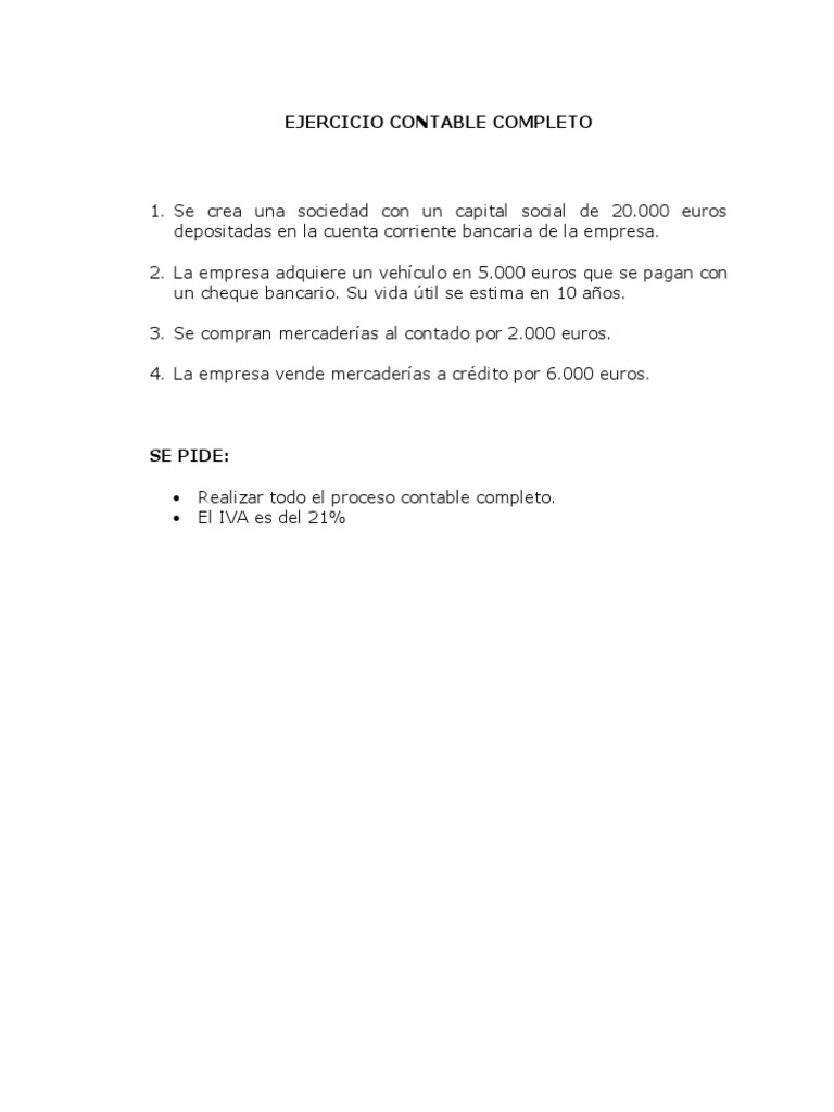 Solución Ejercicio Contable Completo Con IVA | PDF | Contabilidad | Hoja de balance