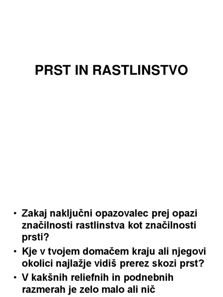 PRST in Rastlinstvo | PDF