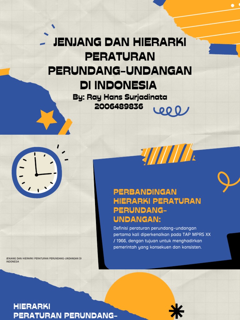 Jenjang Dan Hierarki Peraturan Perundang-Undangan Di Indonesia | PDF