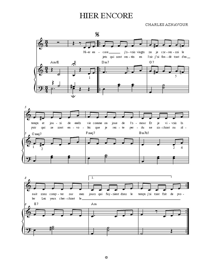 Hier Encore | PDF