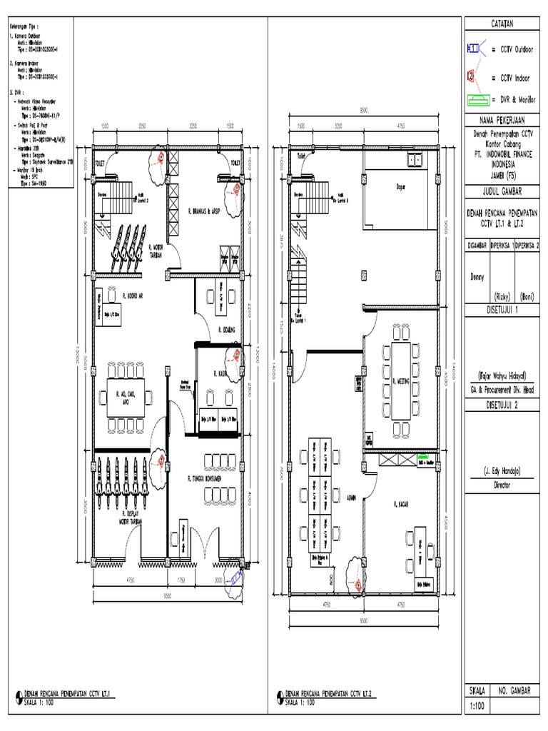 Denah Penempatan CCTV Jambi Lt.1&2 PDF | PDF