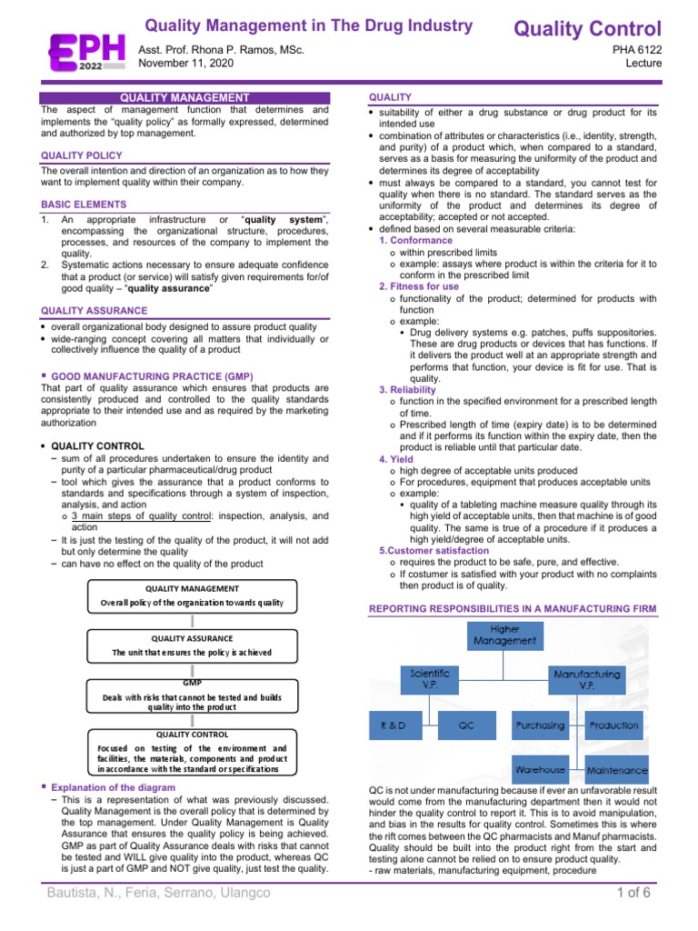 QC Lec Finals | PDF | Quality (Business) | Packaging And Labeling