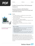 Proline Promag P 300 Flowmeter Specs | PDF | Flow Measurement | Metrology