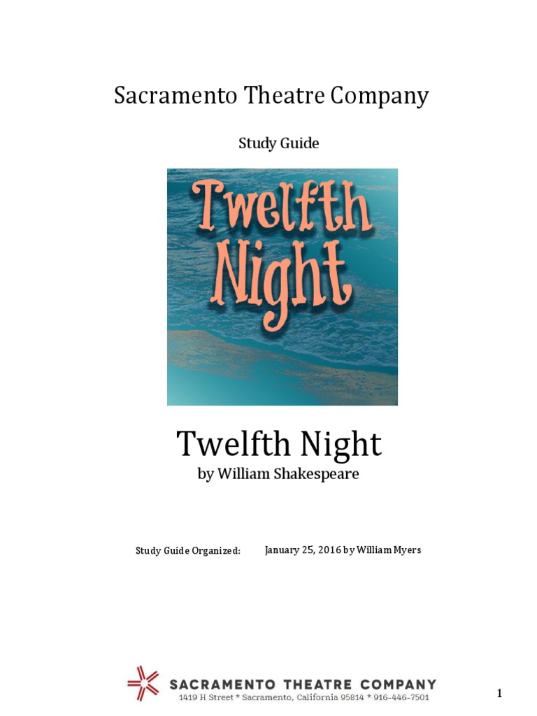 Twelfth Night Study Guide | PDF | Twelfth Night