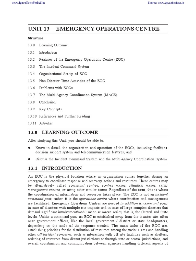 Unit-13.pdf Asty | PDF | Emergency Management | Incident Command System