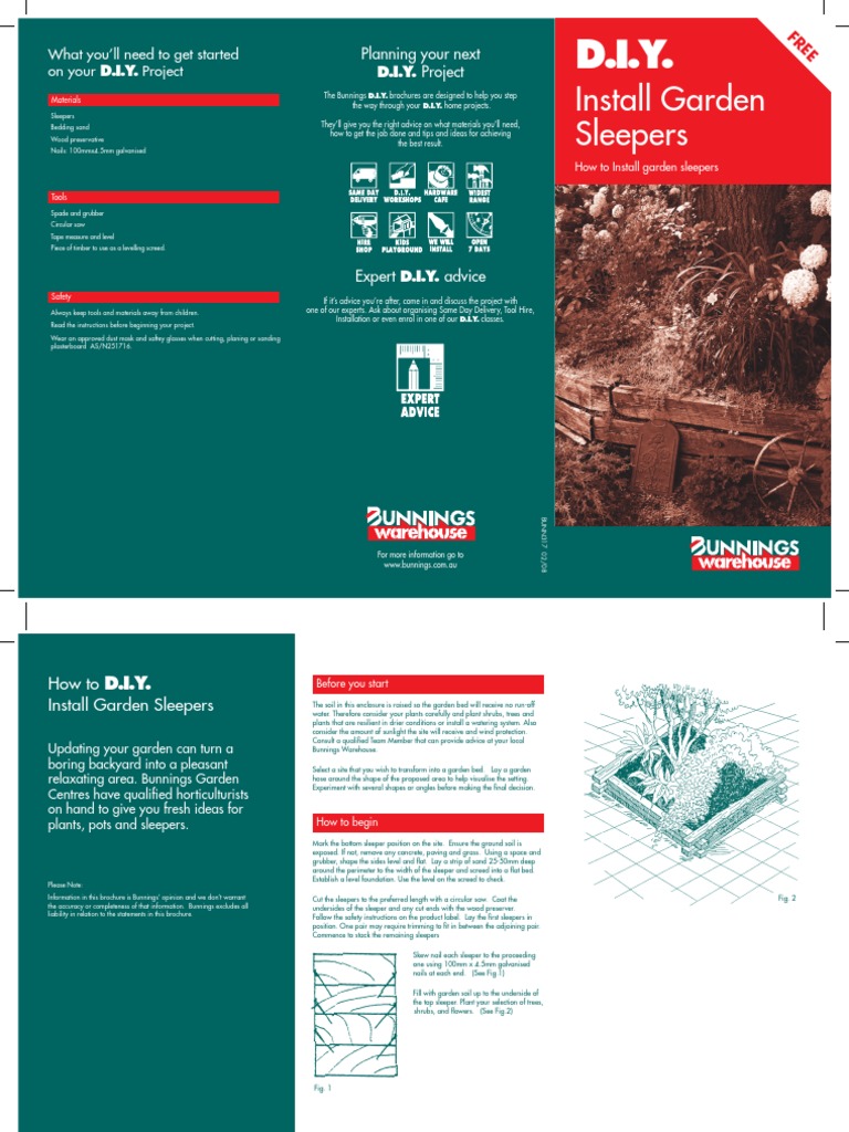 Installing Garden Sleepers Guide | PDF | Gardens | Horticulture And ...
