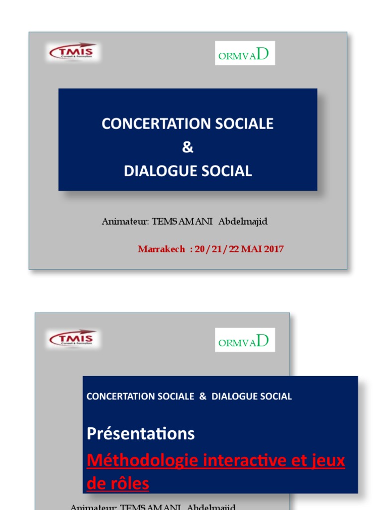 Concertation Social 20-21-22 Mai 2017 | PDF | Gestion des ressources ...