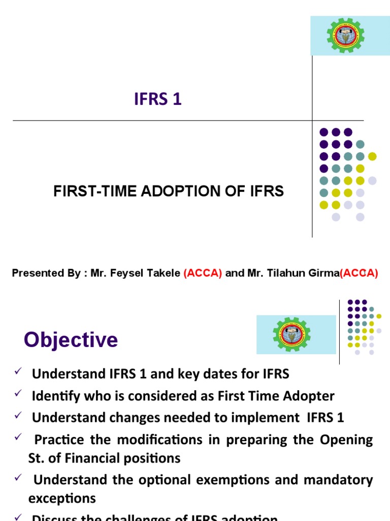 Ifrs 1 First Time Adoption Pdf International Financial Reporting