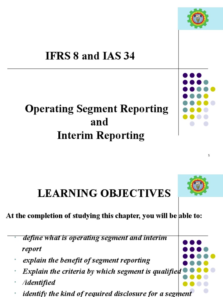 Ifrs 8 and Ias 34-Operating Segments & Interim Reporting | PDF | International Financial ...