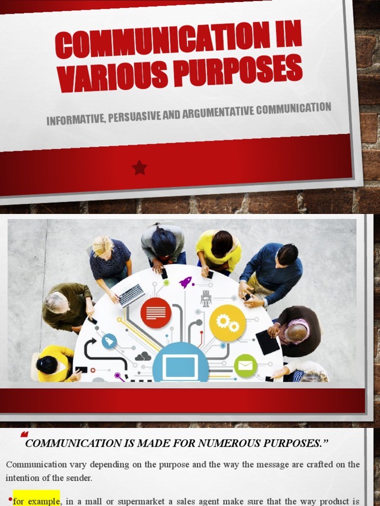 VIII. Communication in Various Purposes PDF | PDF | Persuasion ...