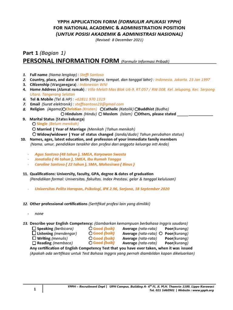 YPPH Application Form 2022 | PDF