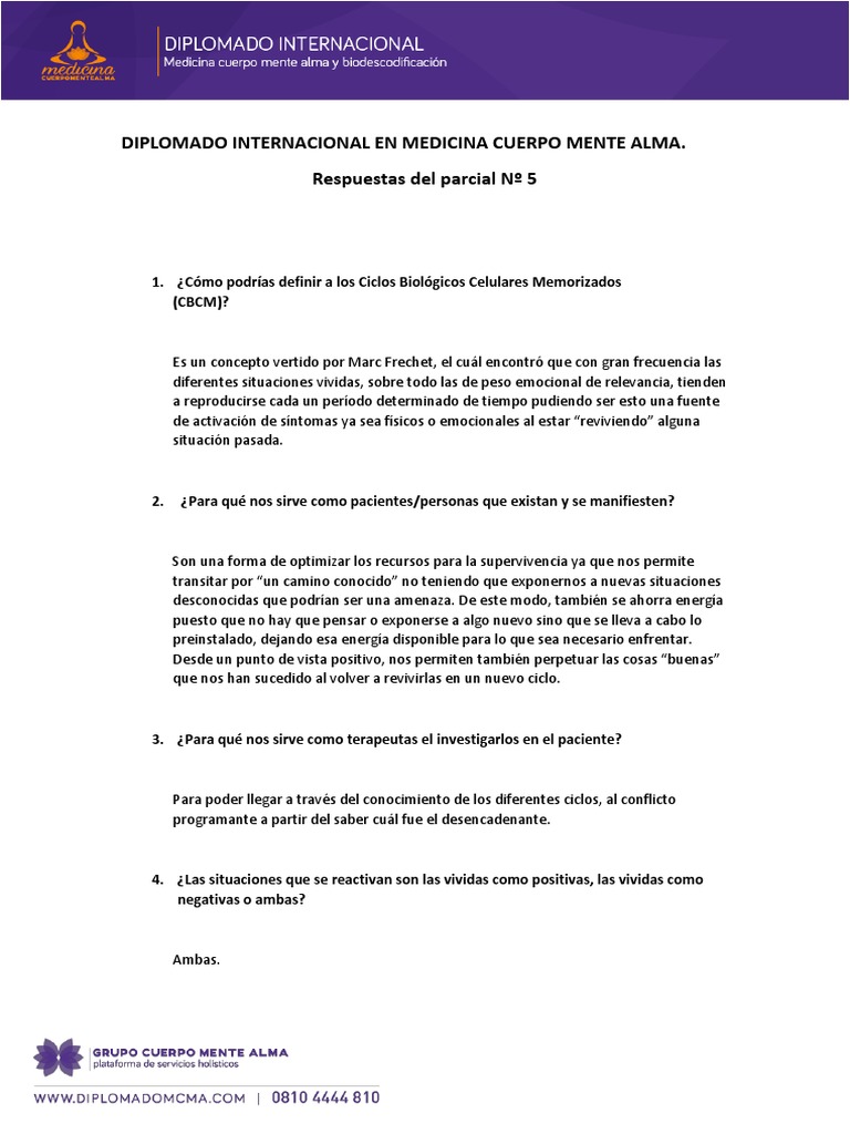 Respuestas Parcial #5 | PDF | Medicina CLINICA