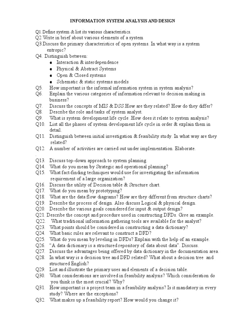 ISAD Sample Question | PDF | System | Information Science