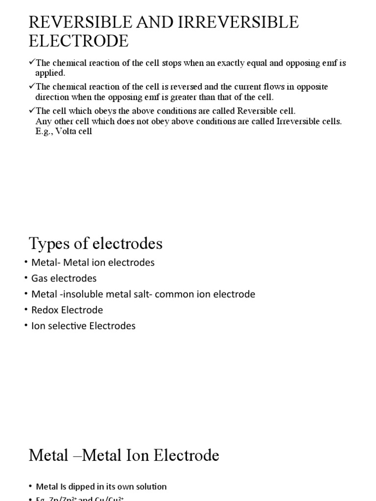 4.types of Electrodes | PDF | Art | Science & Mathematics