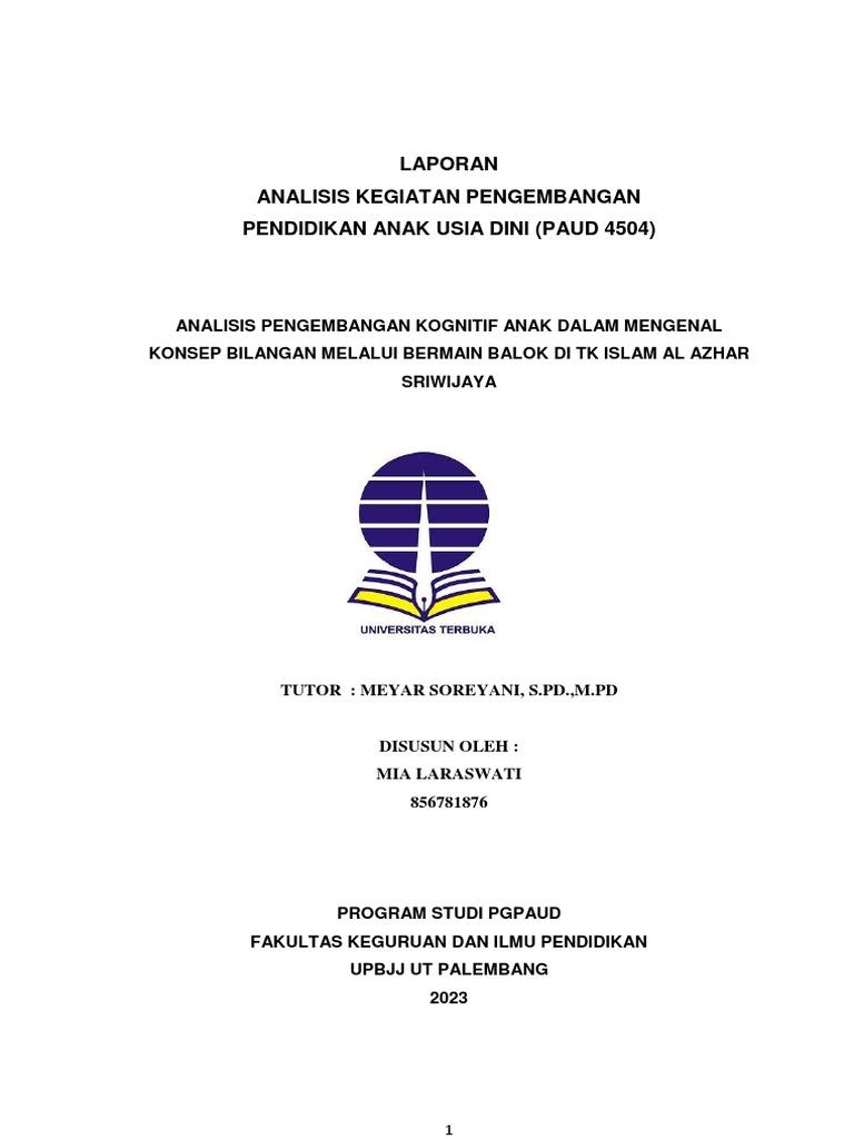 Laporan Analisis TK | PDF