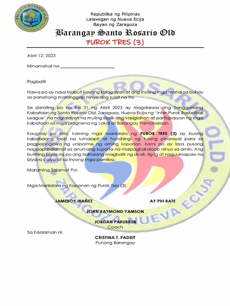 Solicit Purok 6-1 PDF | PDF