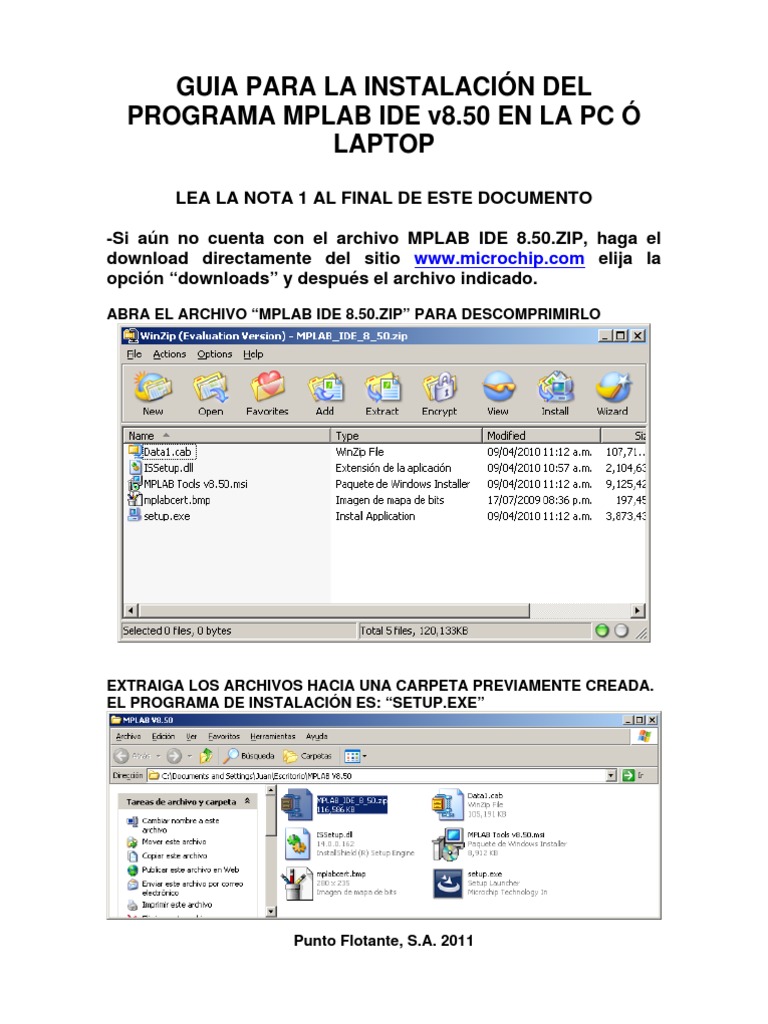 Guia para La Instalacion de Mplab Ide v8.50 | PDF | Entorno de desarrollo integrado | Desarrollo ...