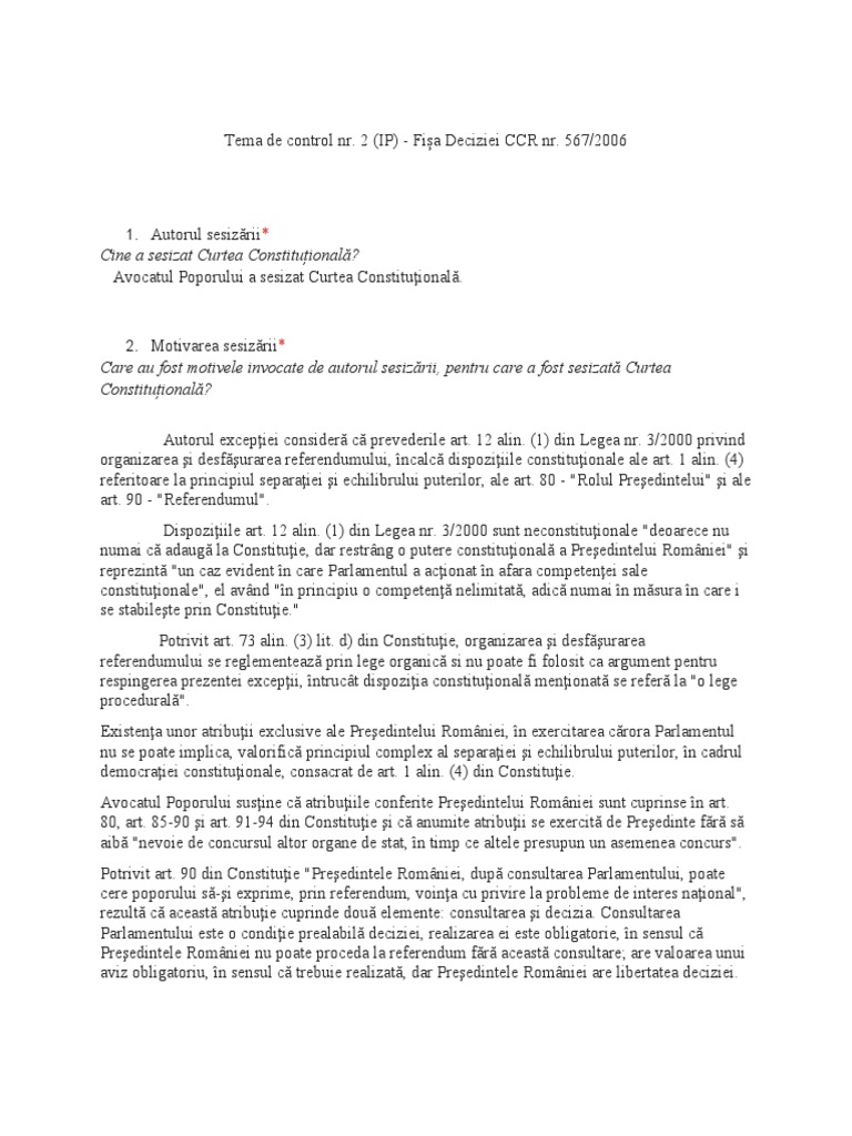 Tema de Control Nr. 2 | PDF