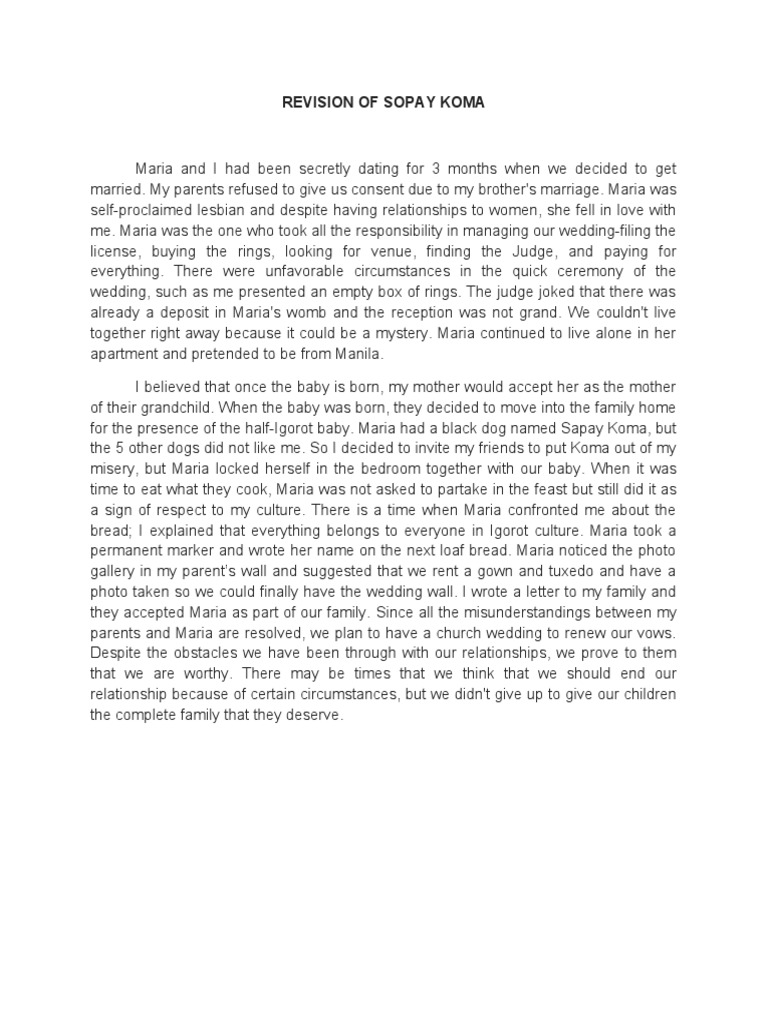 Revision of Sopay Koma | PDF