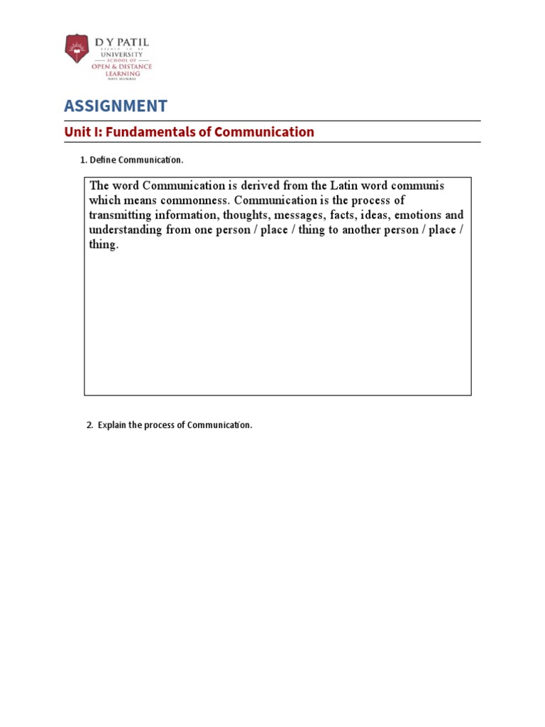 Fundamentals of Communication Explained | PDF