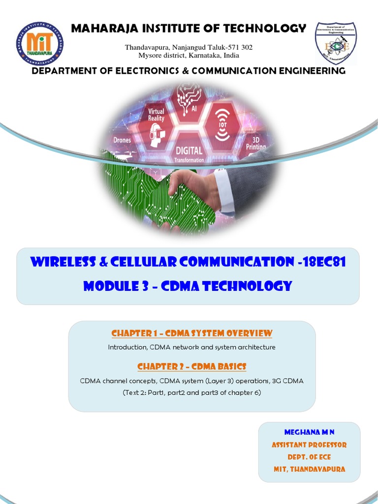 18ec81 WCC Module 3 Notes | PDF | Computer Network | Cellular Network