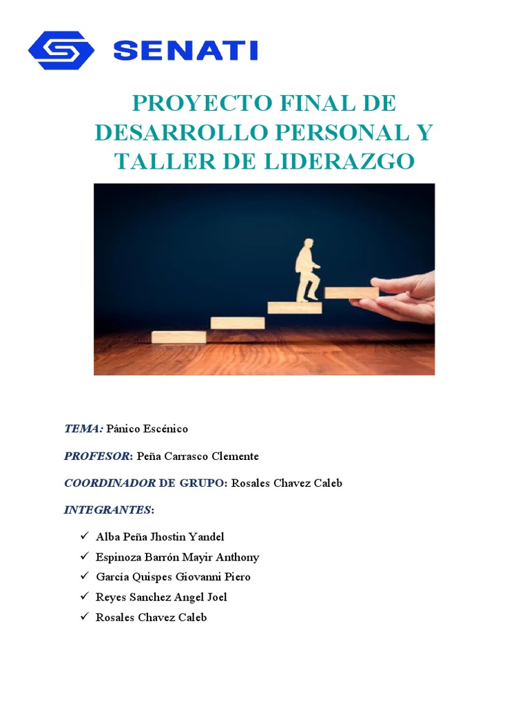 Proyecto Final de Desarrollo Personal y Taller de Liderazgo | PDF