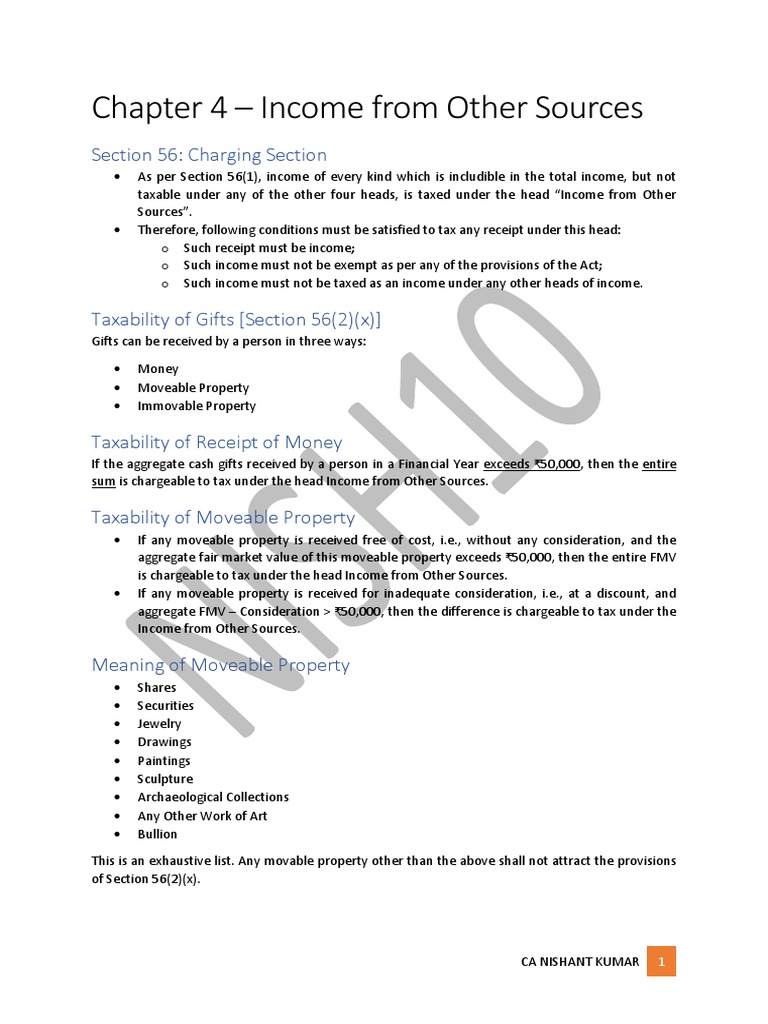 Income from Other Sources Explained | PDF | Finance & Money Management ...