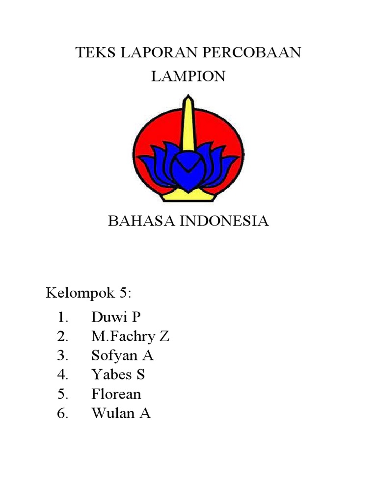Teks Laporan Percobaan Pdf