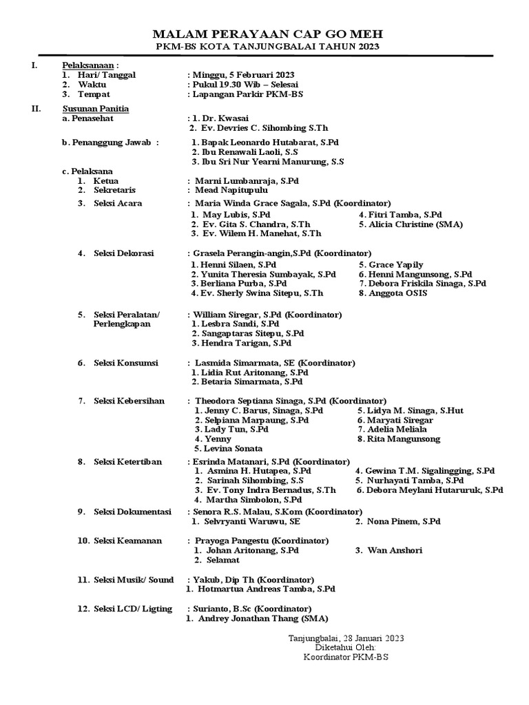 Nama Panitia Workshop Undaunted Awakeng | PDF