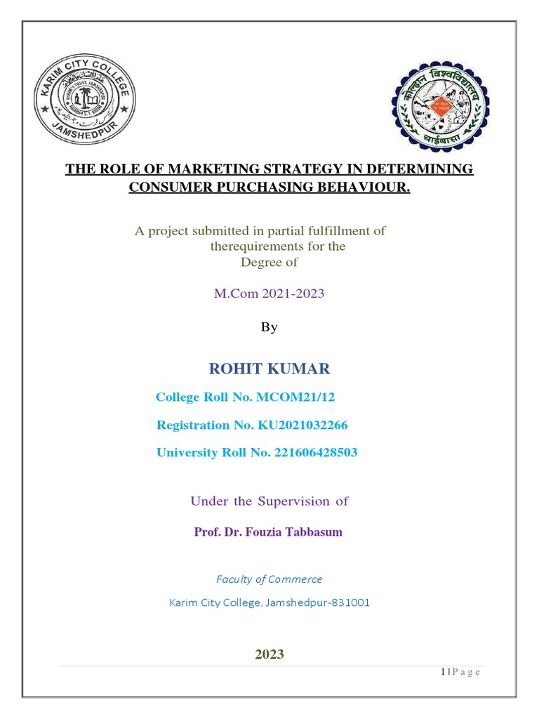 The Role of Consumer Benaviour | PDF | Marketing | Consumer Behaviour