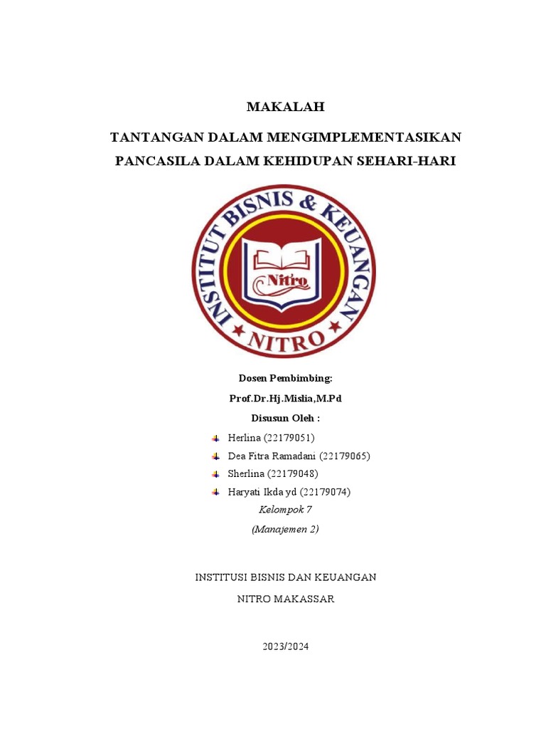 MAKALAH Pancasila Dalam Kehidupan Sehari Hari | PDF | Sains & Matematika