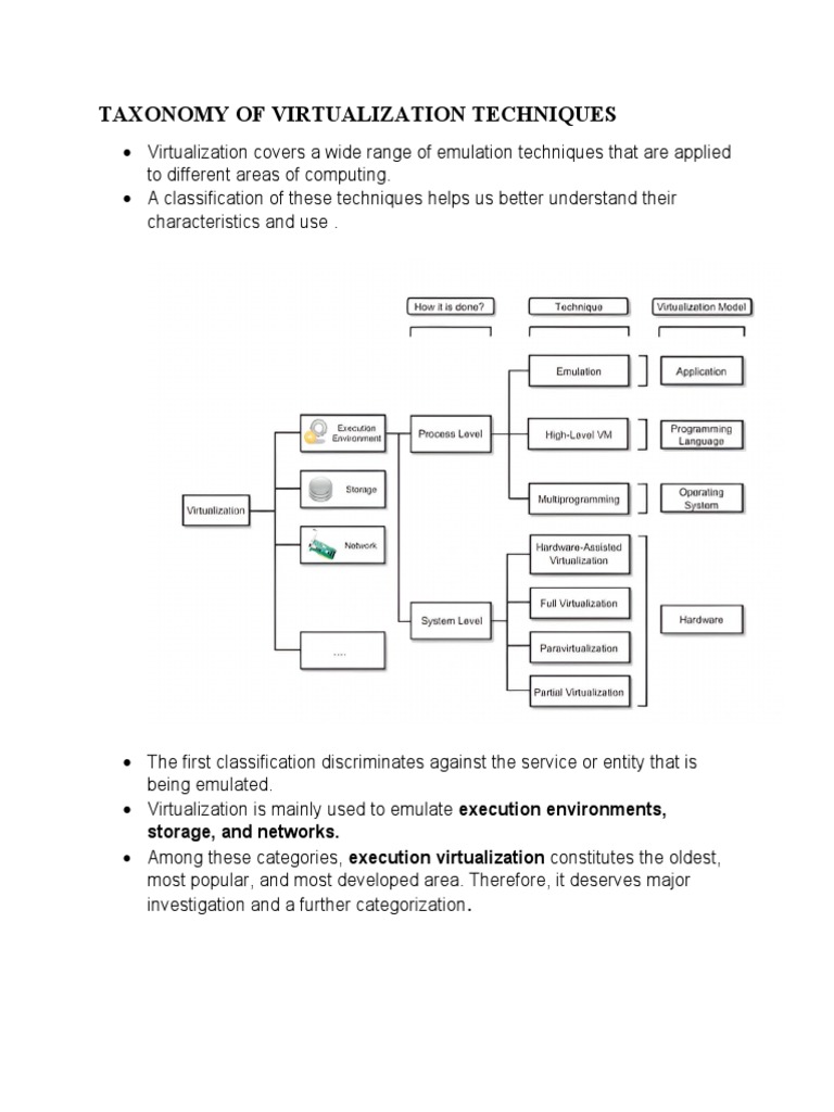 TAXONOMY OF VIRTUALIZATION TECHNIQUES - by Arman | PDF | Virtual Machine | Virtualization
