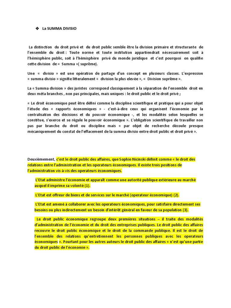 Summa Divisio | PDF | Services publics | Loi publique