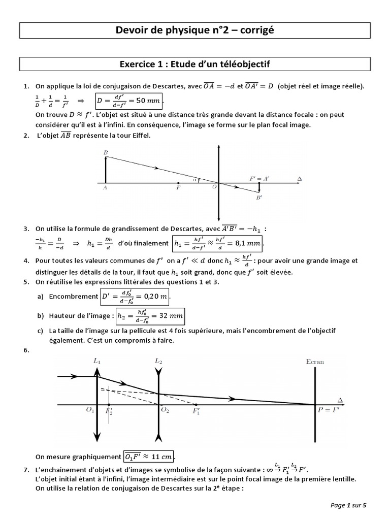 DS 2 - Corrigé | PDF
