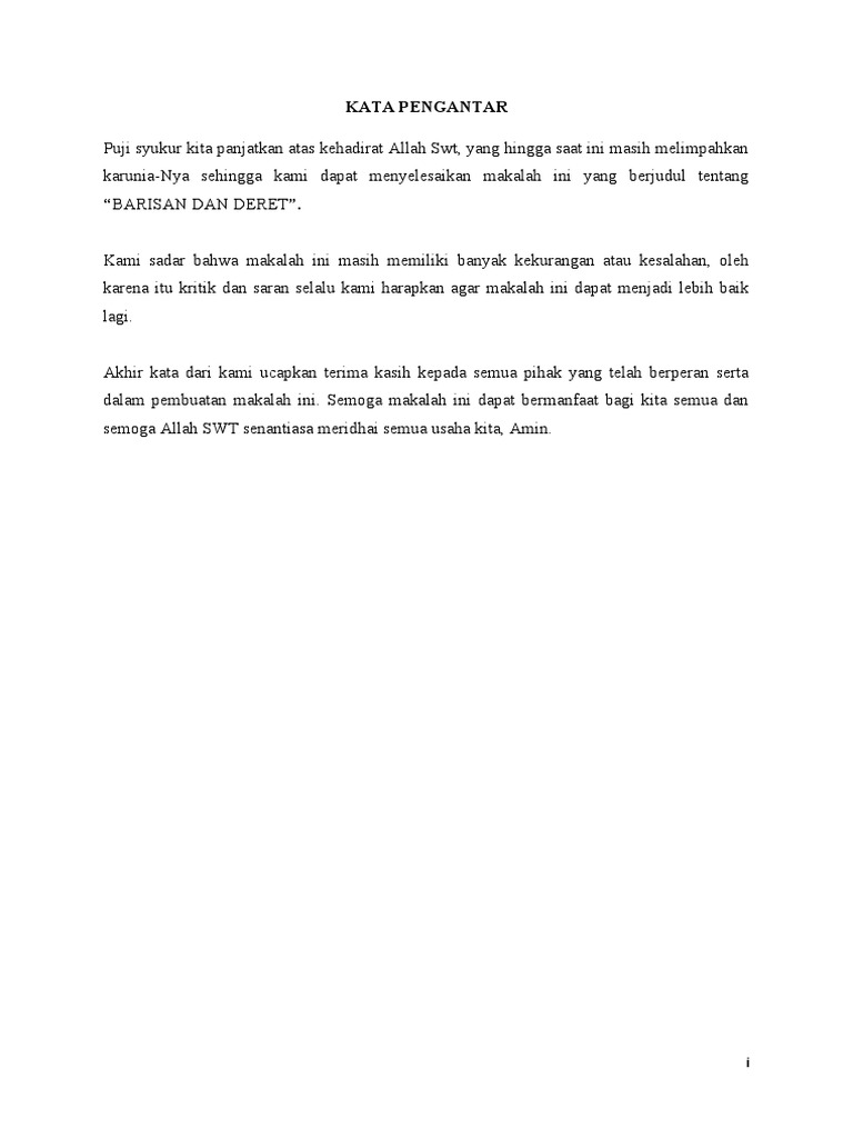 Makalah Barisan Dan Deret | PDF