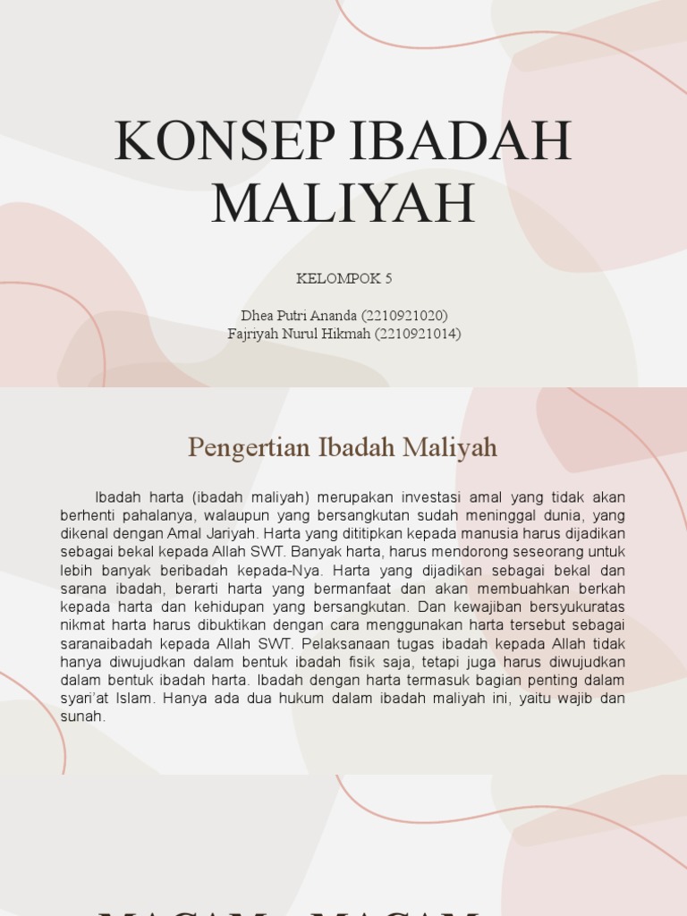 Ibadah Maliyah | PDF