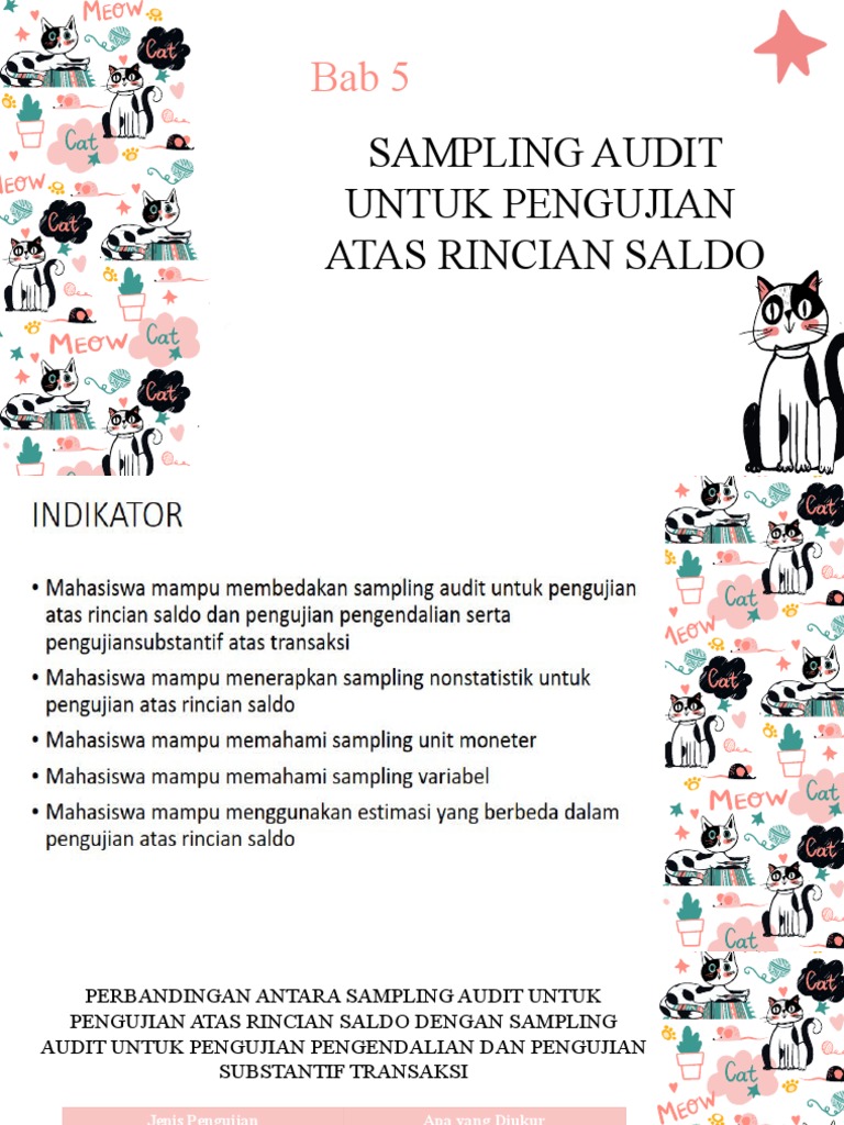 Pert 5 - Sampling Audit Untuk Pengujian Atas Rincian Saldo | PDF | Pengelolaan Keuangan & Uang