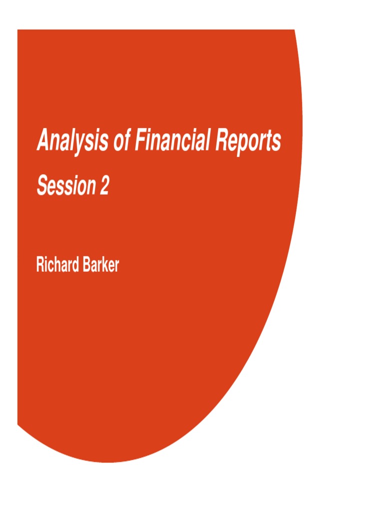 Analysis of Financial Reports | PDF | Finance & Money Management