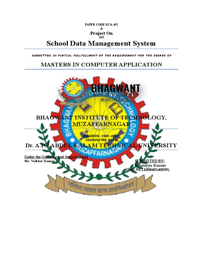 School Pdf Object Computer Science Databases