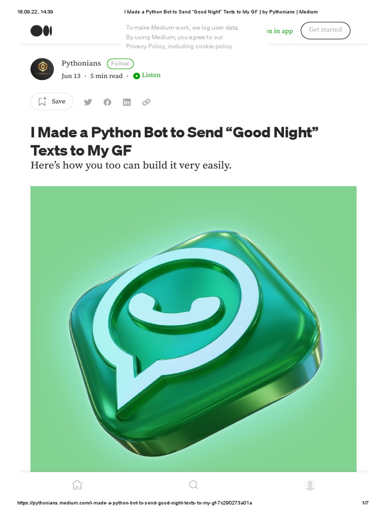 I Made A Python Bot To Send I Made A Python Bot To Send