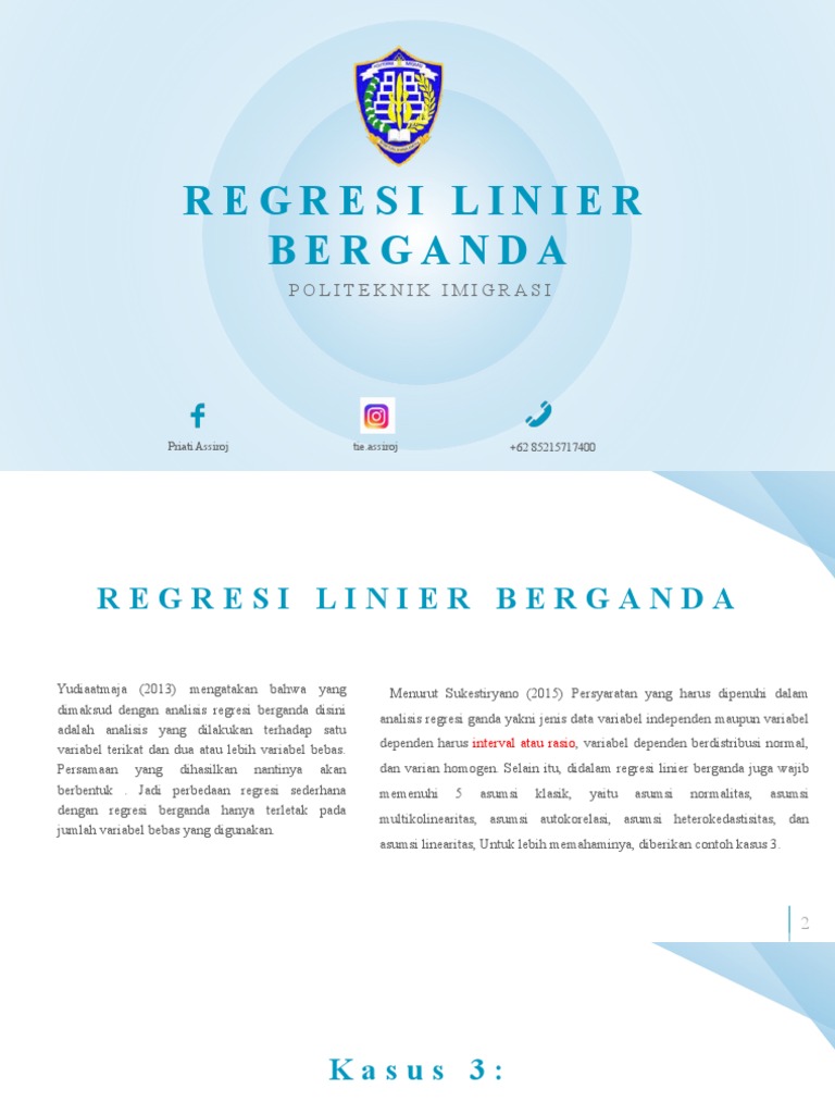 Regresi Linier Berganda | PDF