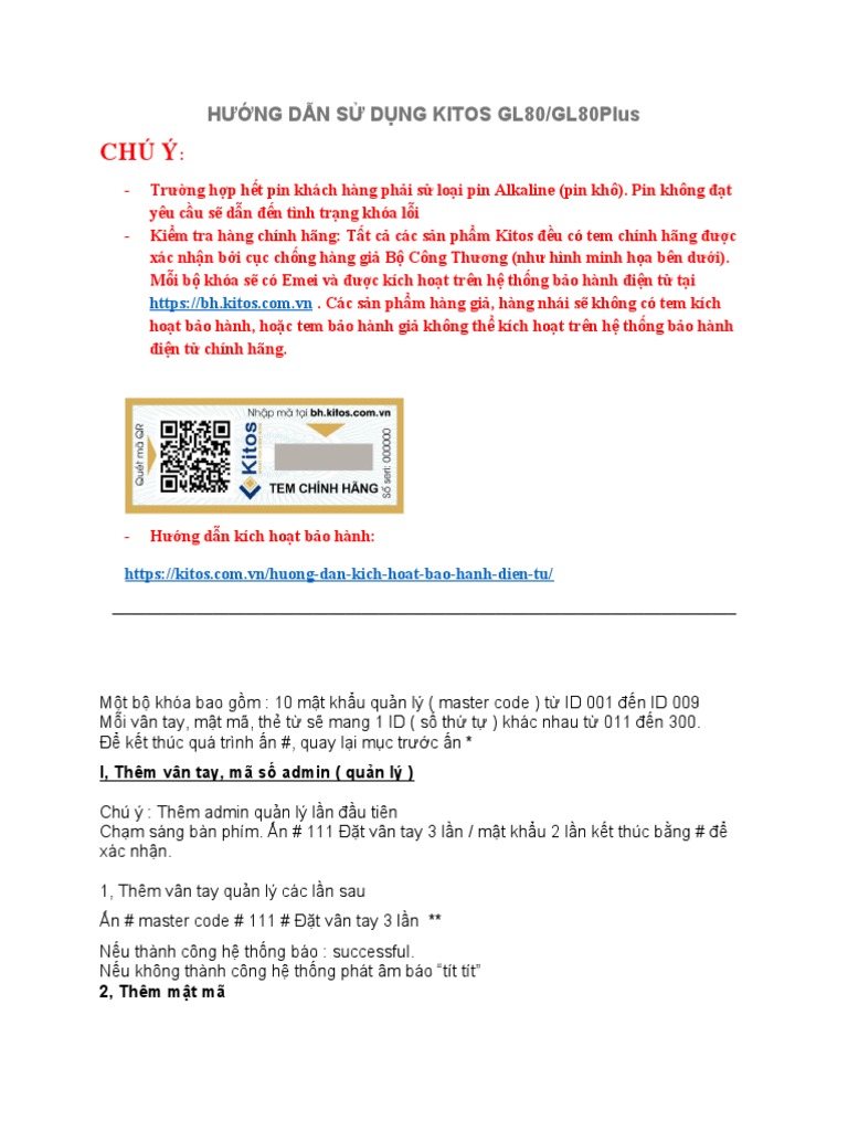 HDSD GL80-GL80 Plus | PDF