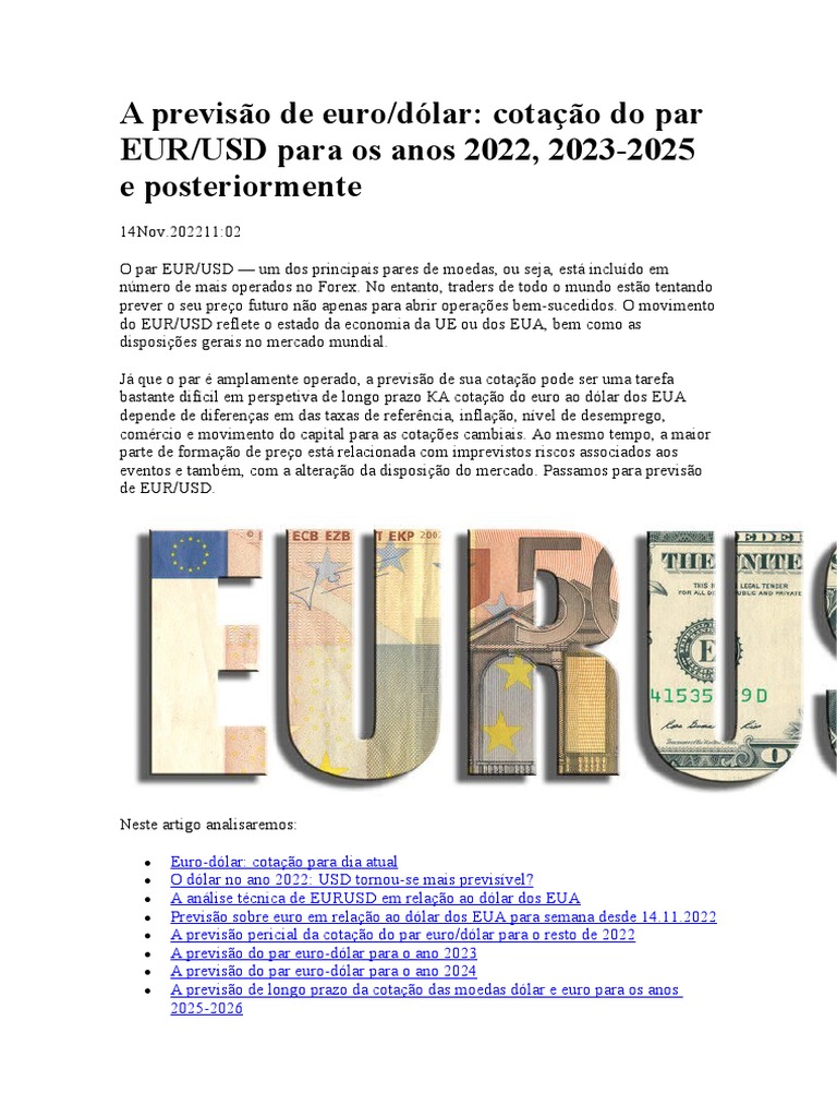 A Previsão de Euro | PDF
